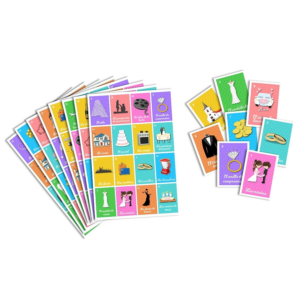 Juego de Lotería para Despedida de Soltera. Bingo for Bridal Shower. (16)