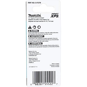 Makita E-01579 Impact XPS™ 1/4" Square 2" Socket Adapter