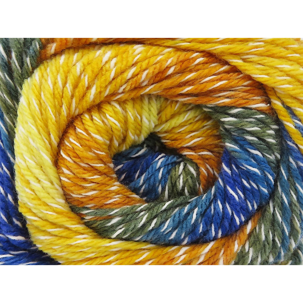 Lot of 4 x 100gr Skeins Ice Yarns Magic COTTONAC (30% Cotton) Yarn Blue Shades Yellow Shades Khaki Gold