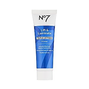 No7 Lift & Luminate Primer - Hydrating Primer with Niacimamide - Creates Smooth Base for Makeup Application & Illuminates Skin Glow (30ml)