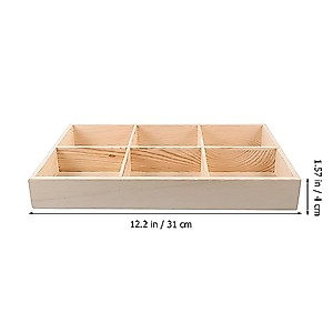 Tea Bag Holder Bamboo Tea & Food Storage Organizer Container Box 6 Compartment Tea Coffe Packet Box Wooden Sugar Bag Box for Tea Bags Coffee Snacks Sugar Sweeteners Small Packets