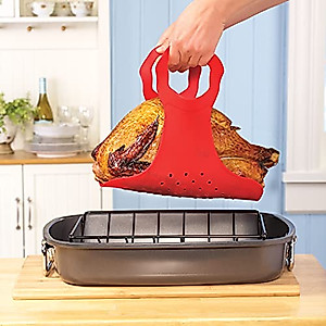 Collections Etc Heat-Resistant Silicone Turkey Lifter