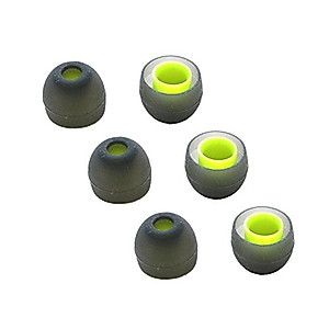 3 Pair Memory Foam & 3 Pair Silicone Rubber Replacement Earbuds, Ear Tips for JayBird BlueBuds X, X2 & X3 Sport Headphones (Medium)