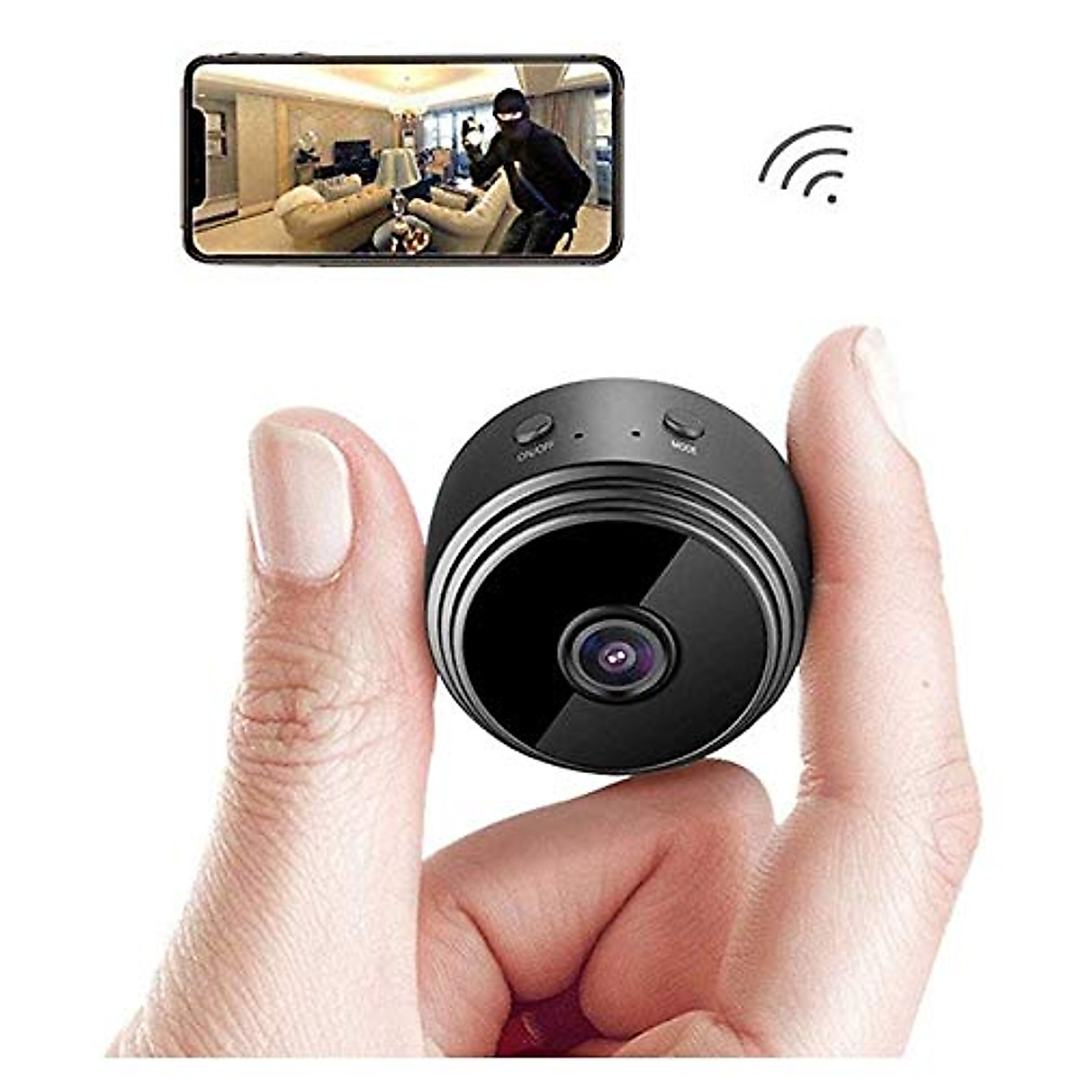 YADACAM Mini Spy Hidden Camera，Portable Wireless HD 1080P Small Nanny Cop IP Cam Home Security Motion Detection Nigh Vision Remote View Video Recorder