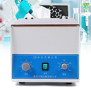 LD-4 Electric Lab Benchtop Centrifuge, 4000RPM 4 Tubes x 100ml Centrifuge Machine with Timer and Speed Control for Lab