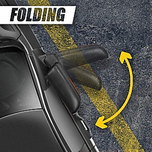 Auto Dynasty Passenger Right Rear View Side Towing Mirror - Power Adjust | Manual Folding | Heated Glass - Compatible with Ford F150 04-14, Texture Black