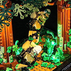 BRIKSMAX Led Lighting Kit for LEGO-75353 Endor Speeder Chase Diorama - Compatible with Lego Star Wars Building Blocks Model- Not Include Lego Set