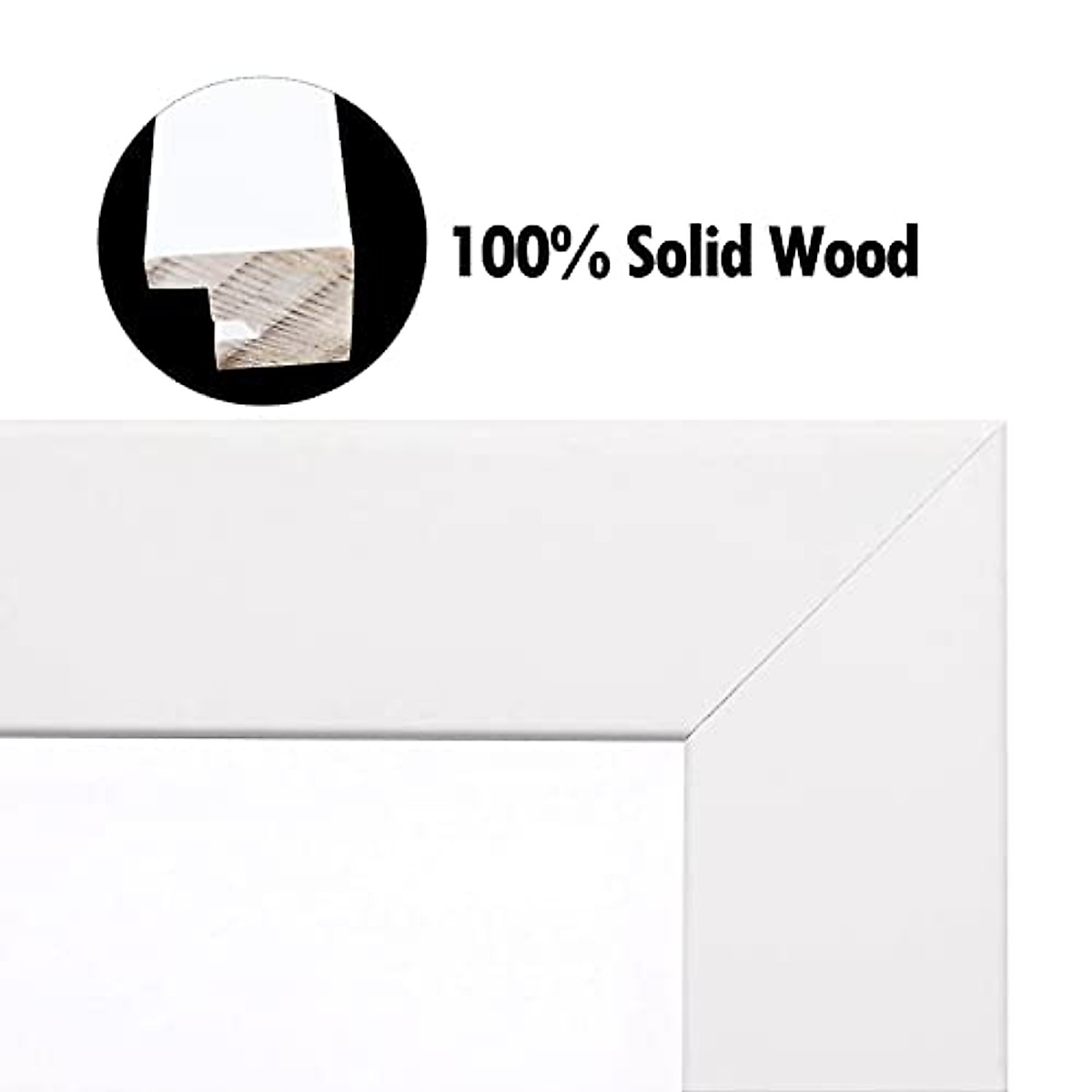 Frametory, 11x14 Picture Frame, Solid Wood, White Molding, Set of 1, Display 8x10 with Mat or 11x14 Without Mat - Tempered Glass Front, Wall Gallery Frame (White, 1 Pack)