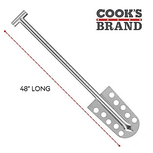 Cook's Brand KT1048P 48' Commercial Perforated Kettle Paddle, Heavy Duty Stainless Steel
