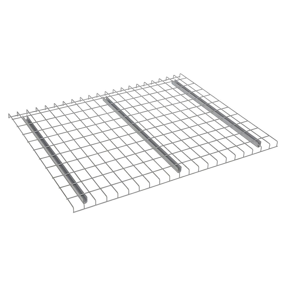 Vestil WMD-4246 Pallet Rack Wire Decking, 2500 lb. Uniform Capacity, 42" Length, 46" Width, 1.5" Height, Fits 1-1/2" Step Beam, 96" Beam Requires 2 Piece, Powder Coat Grey