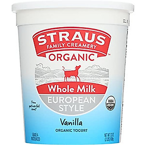 Straus Family Creamery, Organic Vanilla Whole Milk Yogurt, 32 oz