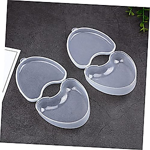 Healeved 6pcs Mouthguard Teeth Protector Cases Retainer Container Denture Holder Clear Stand Clear Plastic Organizer Bins Plastic Stand Dentures Storage Cases Clear Mouth Guards Tooth Box