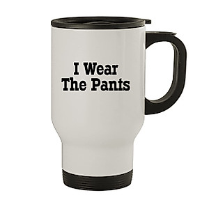 Molandra Products I Wear The Pants - 14oz Stainless Steel Travel Mug, White