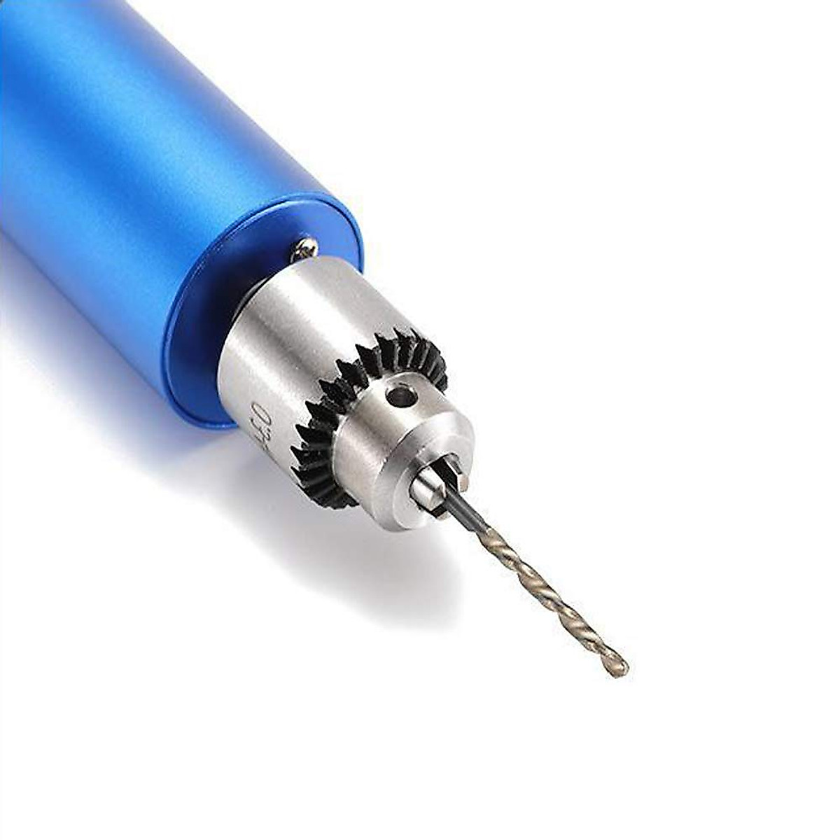 VOTOER 0.3-4mm Mini Electric Drill Micro Aluminum Hand Portable Handheld Drill Bits Puncher Rotary Tools DIY Kits, Speed Control Adjustment, 10pcs Micro Drills