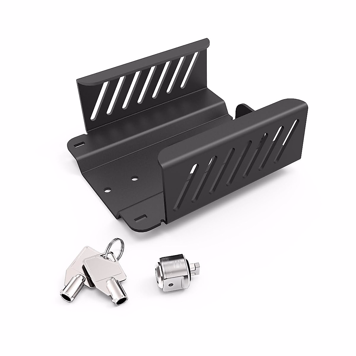 Compulocks Apple TV Security Mount for 4th Gen & 4K (1st-2nd Gen, 2018-2021) - Secure Mount Bracket with Cable Management - Durable Sleek Design Ideal for Home & Office Use - Black