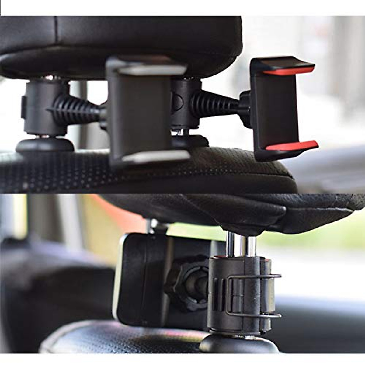 nyatek Headrest Phone Holder, Universal Car Back Seat Headrest Phone Mount Holder Stand Bracket for iPhone X XR 7 6