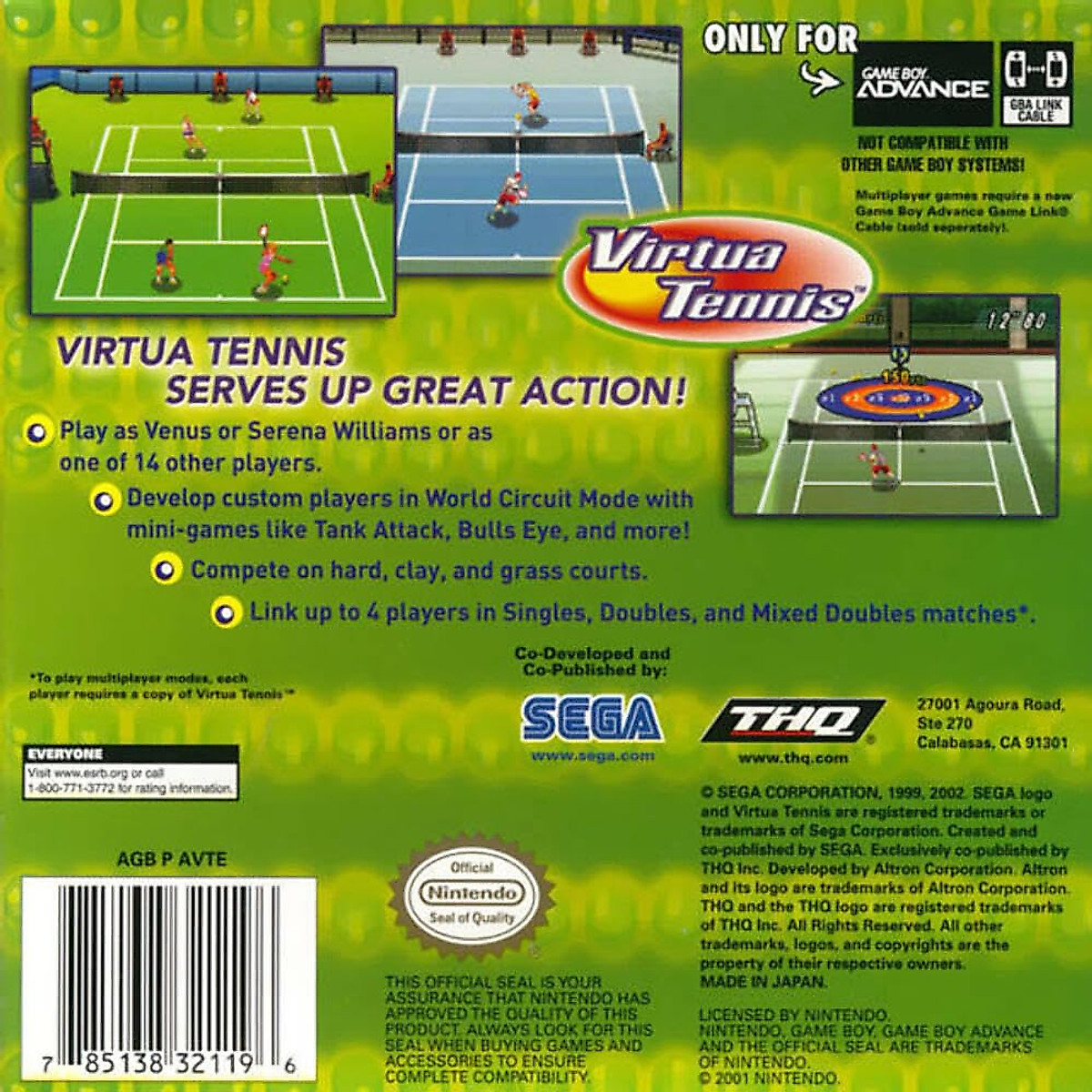Virtua Tennis - Game Boy Advance