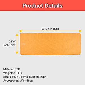 Primasole Yoga Mat Eco-Friendly Material 1/2"(10mm) Non-Slip Yoga Pilates Fitness at Home & Gym Twin Color Coral Red/Gray