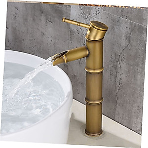 jojofuny 2 Pcs Bathroom Accessories Bathtub Kitchen Faucet Kitchen Sink Tap Bathroom Sink Faucet Bathroom Faucet Faucets for Bath Sinks Faucet for Kitchen Sink Water Tap All Bronze Sprayer
