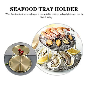 Kichvoe Metal Wire Tabletop Pizza Tray Holder Pizza Box Riser Serving Display Stand Pizza Riser Racks Food Display Stands Pizza Server Stand Platter Riser for Restaurant