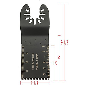 BaiFM 20PCS Wood/Metal Oscillating Multitool Quick Release Saw Blades Fit Fein Multimaster Porter Cable Black & Decker Bosch Dremel Craftsman Ridgid Ryobi Makita Milwaukee Dewalt Rockwell