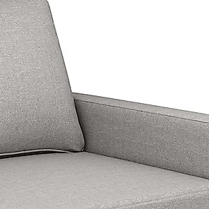 vidaXL 3-Seater Sofa Light Gray 70.9" Fabric