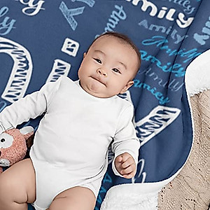 Personalized Baby Blankets for Boy Girls, Custom Blanket with Name, Customized Soft Plush Flannel Throw Blankets Gifts for Kids Adults 30"X40"