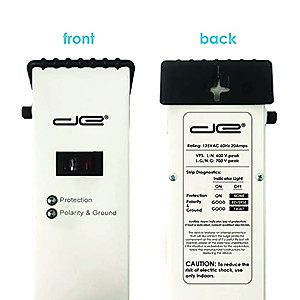 Digital Energy 20 Amp 6-20/T- Slot Plug | 15-Ft Cord - 900 Joule Surge Protector | 6-Outlet, Heavy Duty Steel Body Power Strip