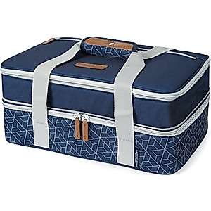Arctic Zone Hot/Cold Insulated Food and Casserole Carrier, Large, Navy
