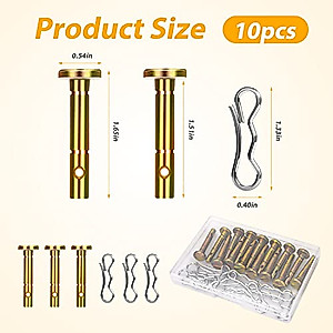 10pcs Shear Pins for Honda Snowblower and 10pcs Cotter Pins Replacement Parts for 738-04124 and 714-04040 Yard Machine Snow Blower Thrower Compatible with MTD Craftsman Cub Cadet Troy Bilt