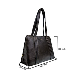 HIDESIGN Cerys Leather Multi-Compartment Tote, Black