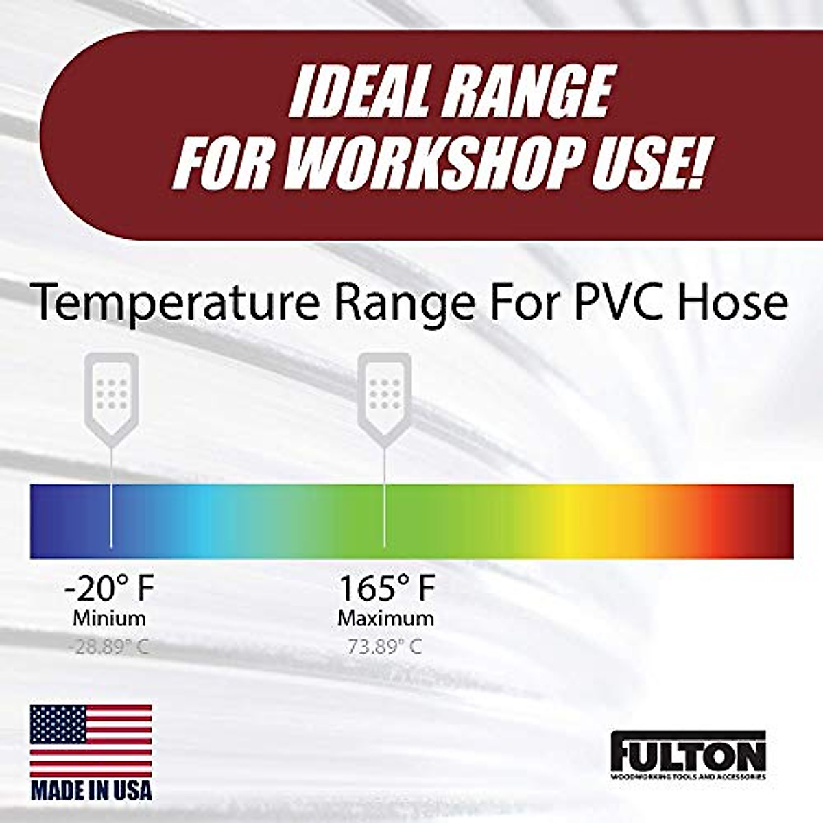 4" x 10' (4 inch diameter by 10 feet long) Ultra Flex Clear Vue Heavy Duty PVC Dust Debris and Fume Collection Hose MADE IN USA!
