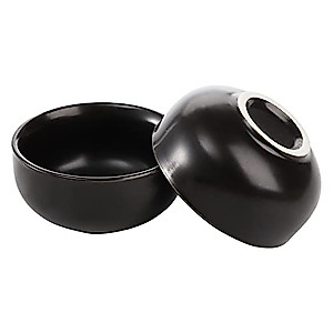 Foraineam 12 Pcs Ceramic Sake Tea Cups, 1.5 Ounces / 45ml Premium Black Pottery Asia Japanese Teacups Set, Kungfu Style Tea Accessories Handcraft Gift Box Pack