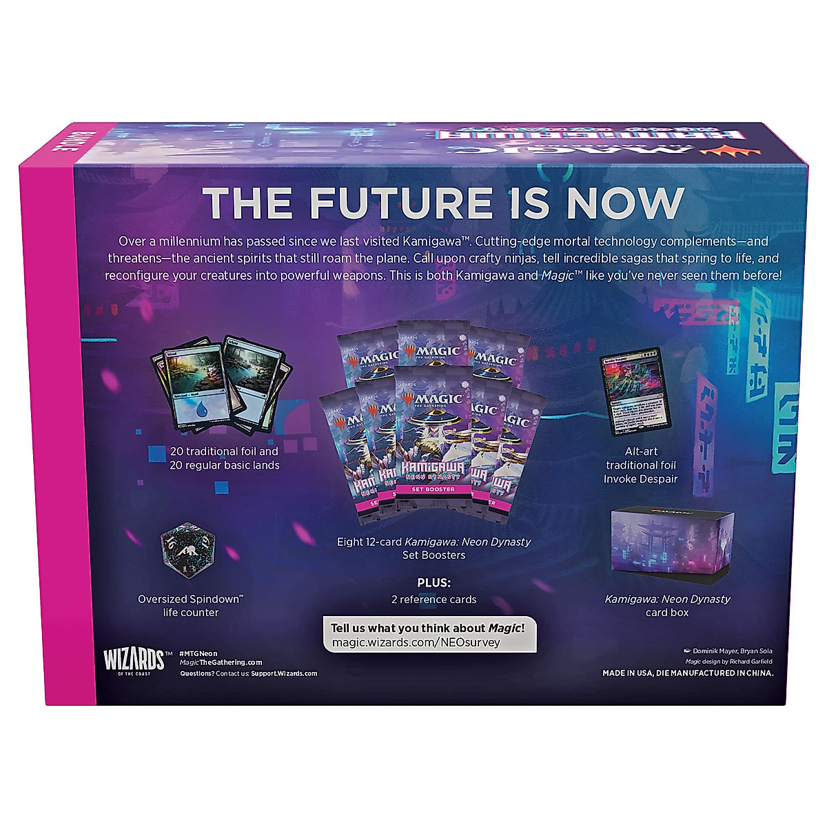 Magic: The Gathering Kamigawa: Neon Dynasty Bundle | 8 Set Boosters + Accessories