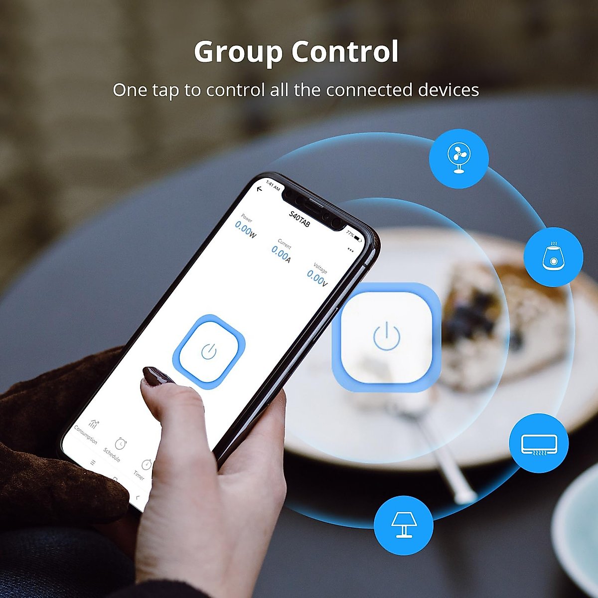 SONOFF S40 Smart Plug with Energy Monitoring 15A, WiFi Smart Outlets That Compatible with Alexa, Google Home & IFTTT, Smart Plug with Remote, ETL Certified, NO Hub Required, 2.4G WiFi Only(2-Pack)
