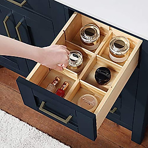 Ove Decors Tahoe 36 inch Bathroom Cabinet Bath Vanity | Contemporary Single Sink with Cultured Marble White Countertop | Fully Assembled | Backsplash Included, in Midnight Blue