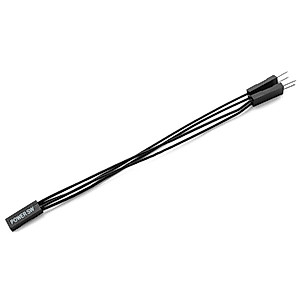 DGZZI 2 Pins Single Female to Dual Male Black Jumper for PC Motherboard Power Light-Emitting Diode Switch Reset HDD Hard Drive 4PCS