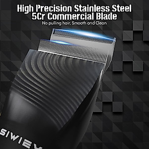 Hair Clippers for Men, Beard Trimmer, Professional Barber Clippers with LCD Display, 6 Guide Combs, Dual Port Charging Clippers for Men Rechargeable Clippers for Hair Cutting