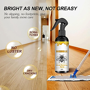 Coweroay Beeswax Spray Furniture Polish and Cleansing, Natural Beeswax Spray for Wood Furniture Floors - Original Beeswax Spray Cleansing for Living Rooms and Kitchens