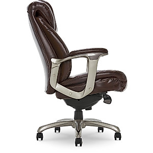La-Z-Boy Cantania Executive Chair with AIR Lumbar Technology and Memory Foam Cushions, Ergonomic Design for Office Space, Brown