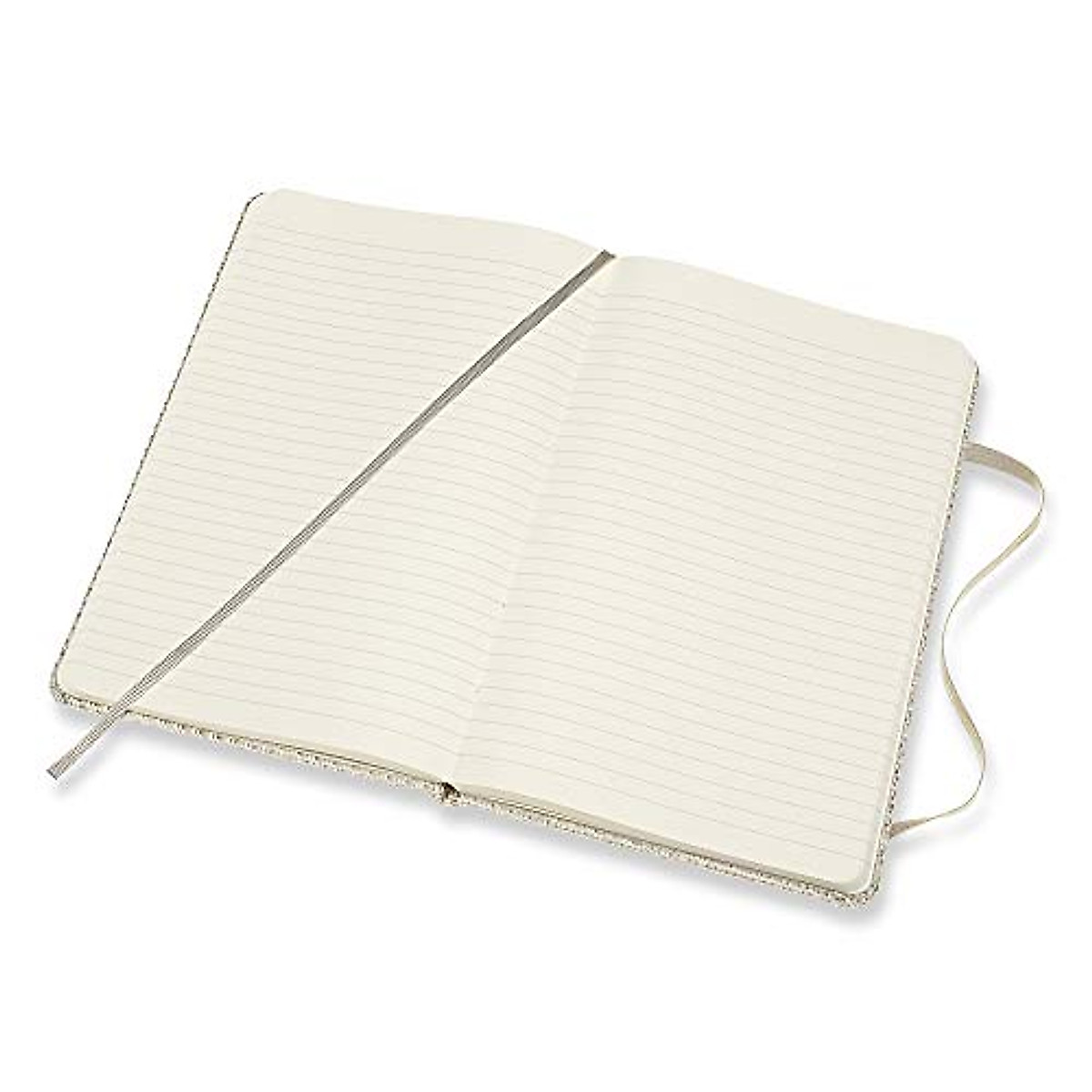 Moleskine Limited Collection Blend Textile Notebook, Hard Cover, Large (5" x 8.25") Ruled/Lined, Beige, 240 Pages (8053853600103)