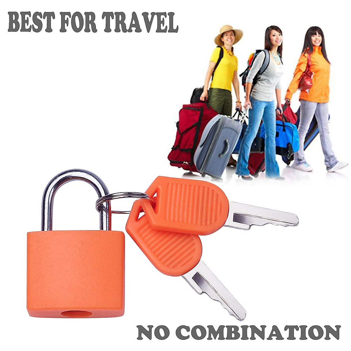 Padlock (8 Pack) Small Padlock with Key for Luggage Lock, Backpack, Gym Locker Lock, Suitcase Lock, Classroom Matching Game and More
