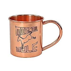 Alchemade 100% Pure Copper 14 Oz Mug with Retro Mule Logo For Moscow Mules, and Other Cocktails - Keeps Drinks Cold Longer - Made to Stay Tarnish Free
