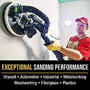 Dura-Gold Premium 9" Drywall Sanding Discs Variety Pack Box - 60, 80, 120, 180, 240 Grit (2 Discs Each, 10 Total) - Sandpaper Discs with Hook & Loop Backing, Fast Cutting For Drywall Power Sander Wood