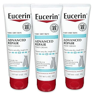 Eucerin Intensive Repair Light Feel Foot Creme 3 Ounce (Pack of 3)