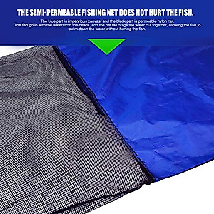 Aquarium Fish Net, Waterproof Soft Fish Transfer Net Long Koi Tansfer Mesh Basket with 20-inch Long Handle for Medium Large Fish Spawning, Breeding, Care & Transfer(Diameter 35CM)