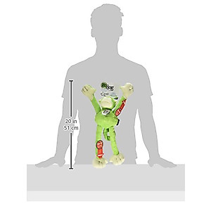 goDog Crazy Tugs Monkeys with Chew Guard Tough Plush Dog Toy, Green, Large