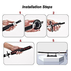 Demon Slayer Anime Sword - 41 Inch - Zenitsu, Tanjirou & Rengoku Styles - With Belt