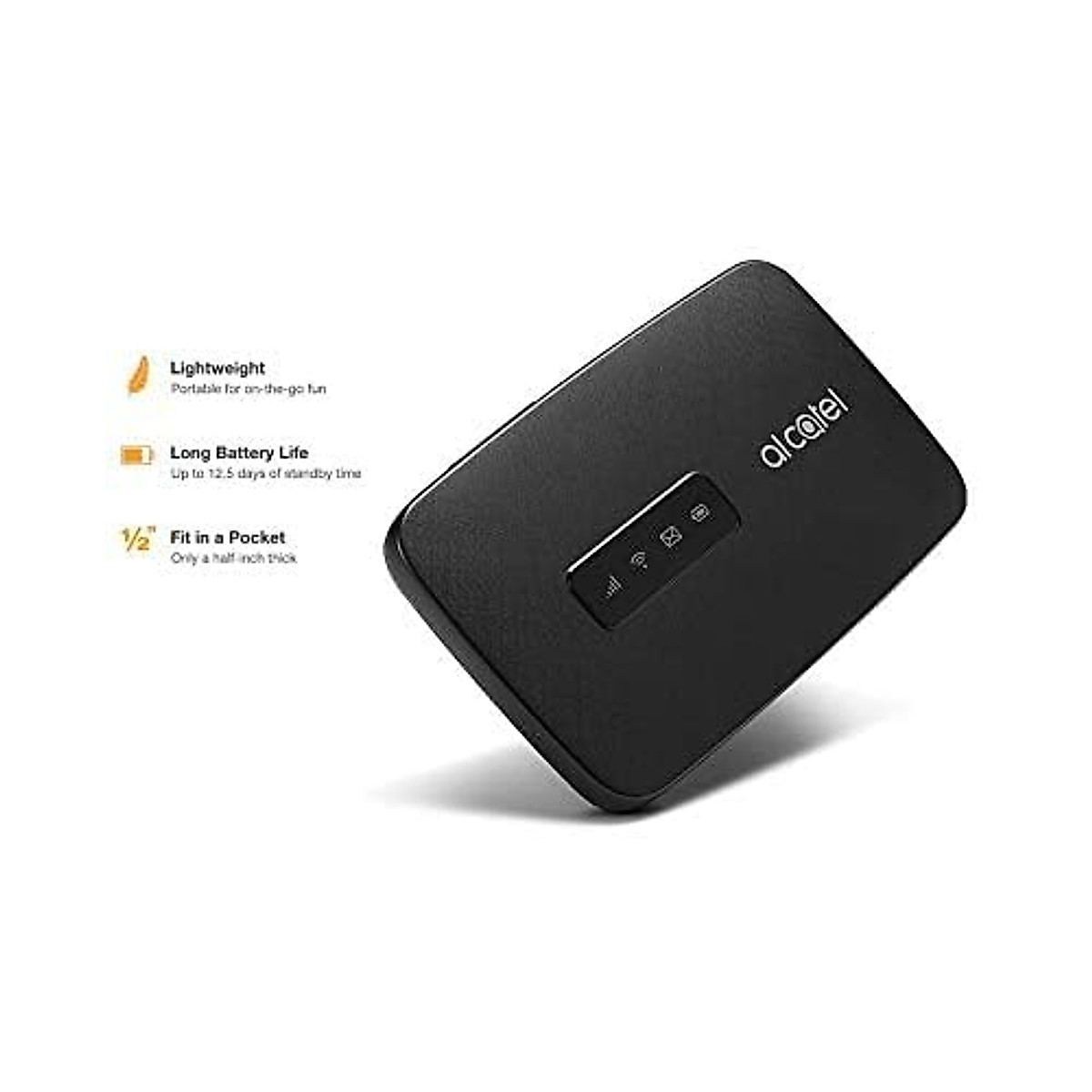 Alcatel LINKZONE Mobile 4G LTE WiFi Hotspot (US + Global 4G LTE) w/iOS & Android App, GSM Unlocked Upto 150mbps, Up to 15 Users MW41NF-2AOFUS2 (AT&T, T-Mobile, Metro, Cricket)