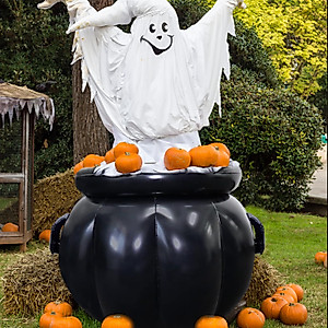 GIFTEXPRESS 22x18 Inch Large Inflatable Halloween Cauldron Drink Cooler, Beverage Holder, Candy Cauldron Kettles, Witch’s Cauldron, Party Decoration